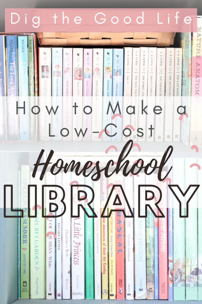 How to Build a Cheap Homeschooling Library - Dig the Good Life